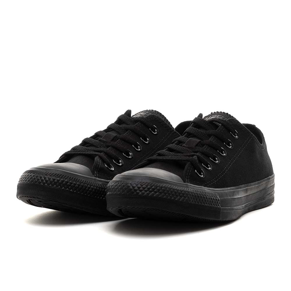 All Star Converse Chuck Taylor Monochrome Ox Preto/Preto - Espaco Tenis