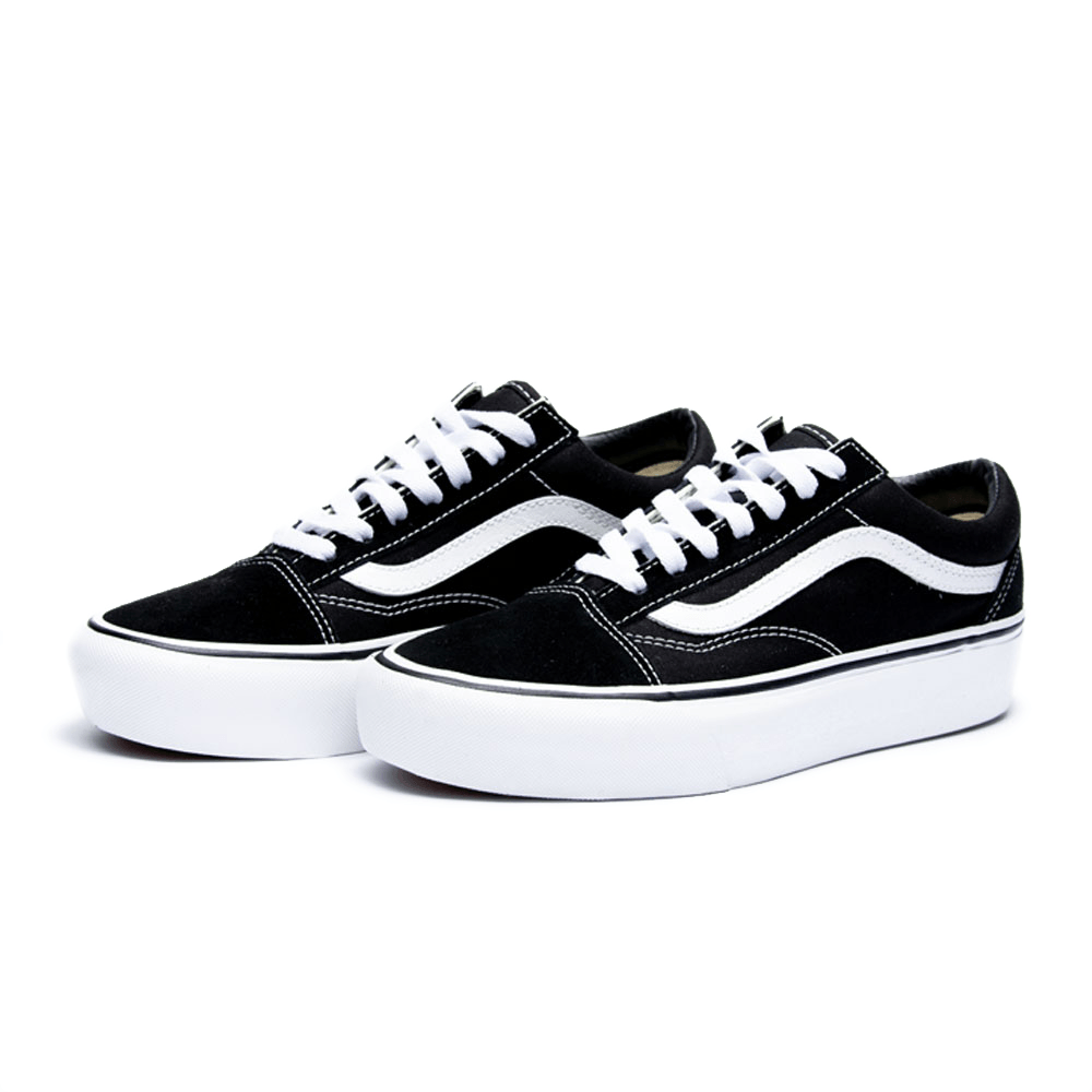 Tênis Vans Old Skool Platform Preto/Branco - Espaco Tenis