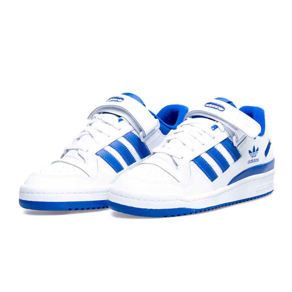 Tênis Adidas Forum Low Branco/Azul - Espaco Tenis