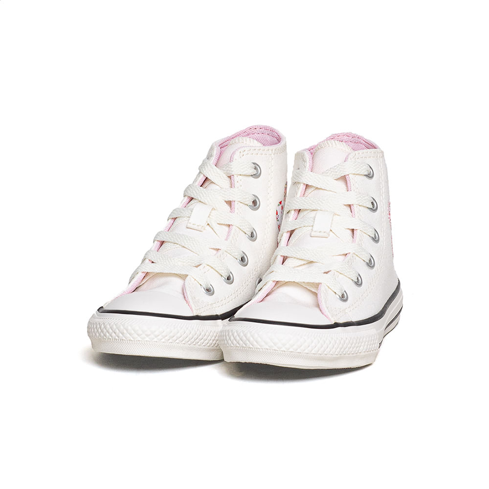 Tênis Converse Chuck Taylor All Star Kids Hi Gran Craft Amendoa/Rosa ...