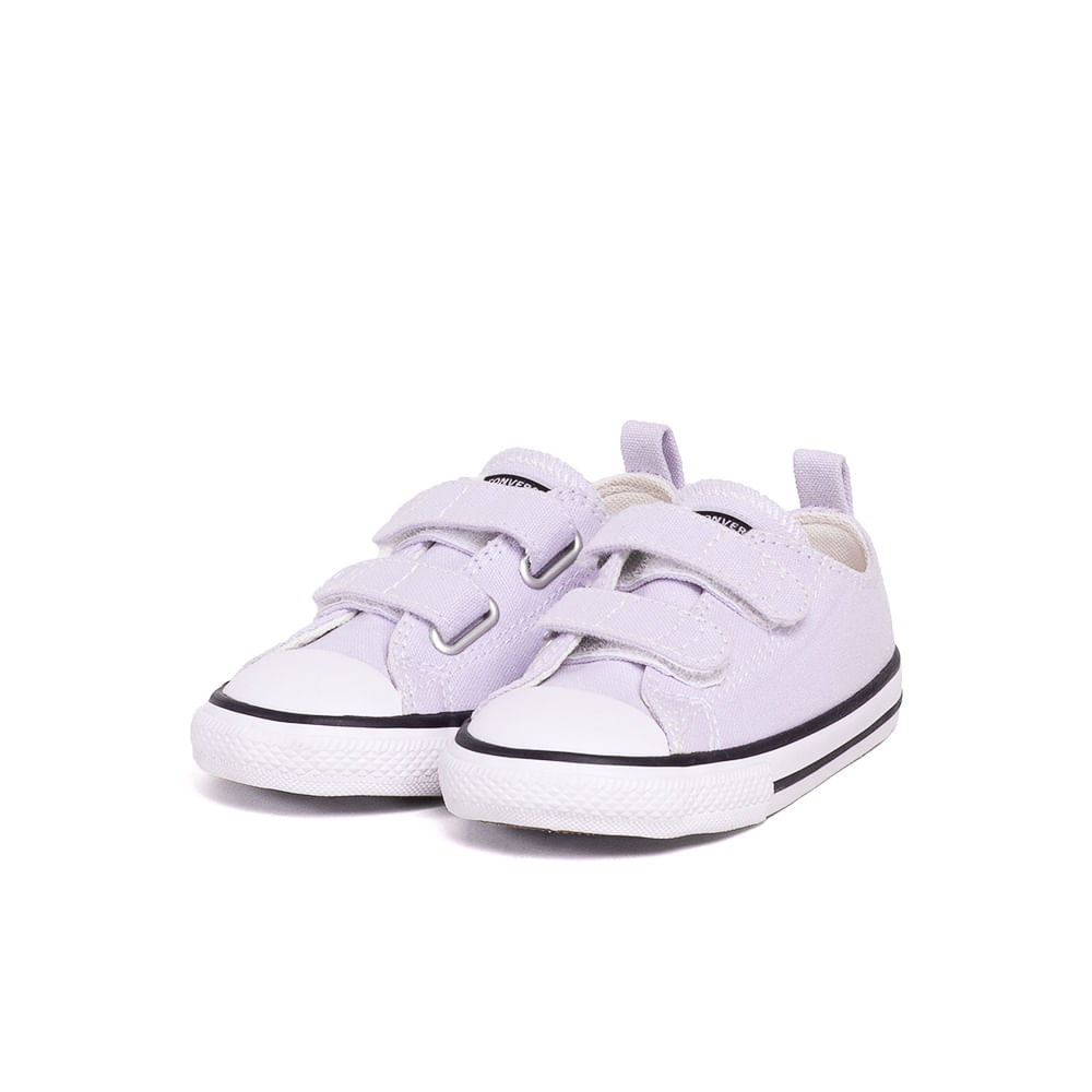 Tênis Converse Chuck Taylor All Star Kids 2v Seasonal Lavanda/Preto ...