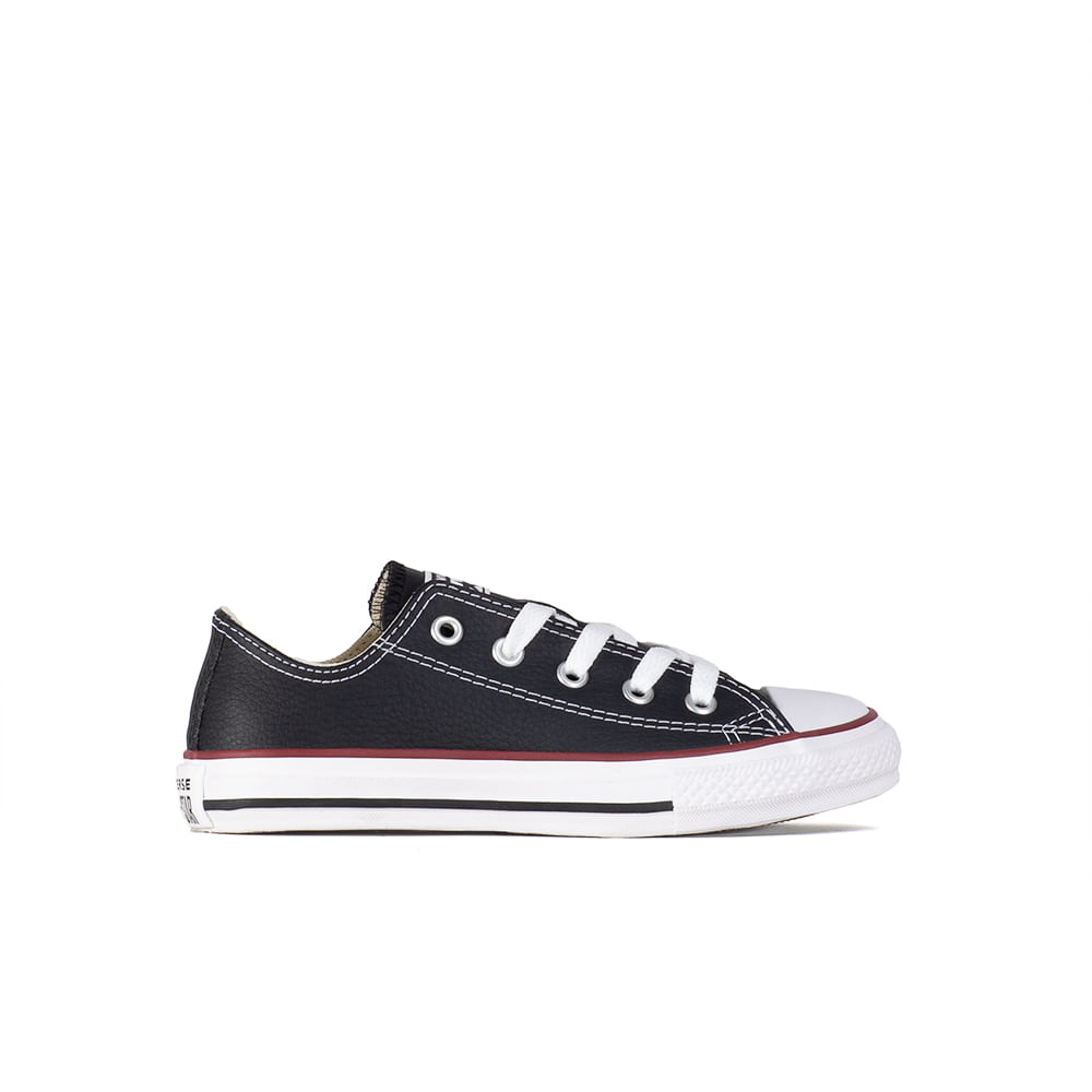 Tênis Converse Chuck Taylor All Star Kids Ox Preto/Vermelho/Preto ...