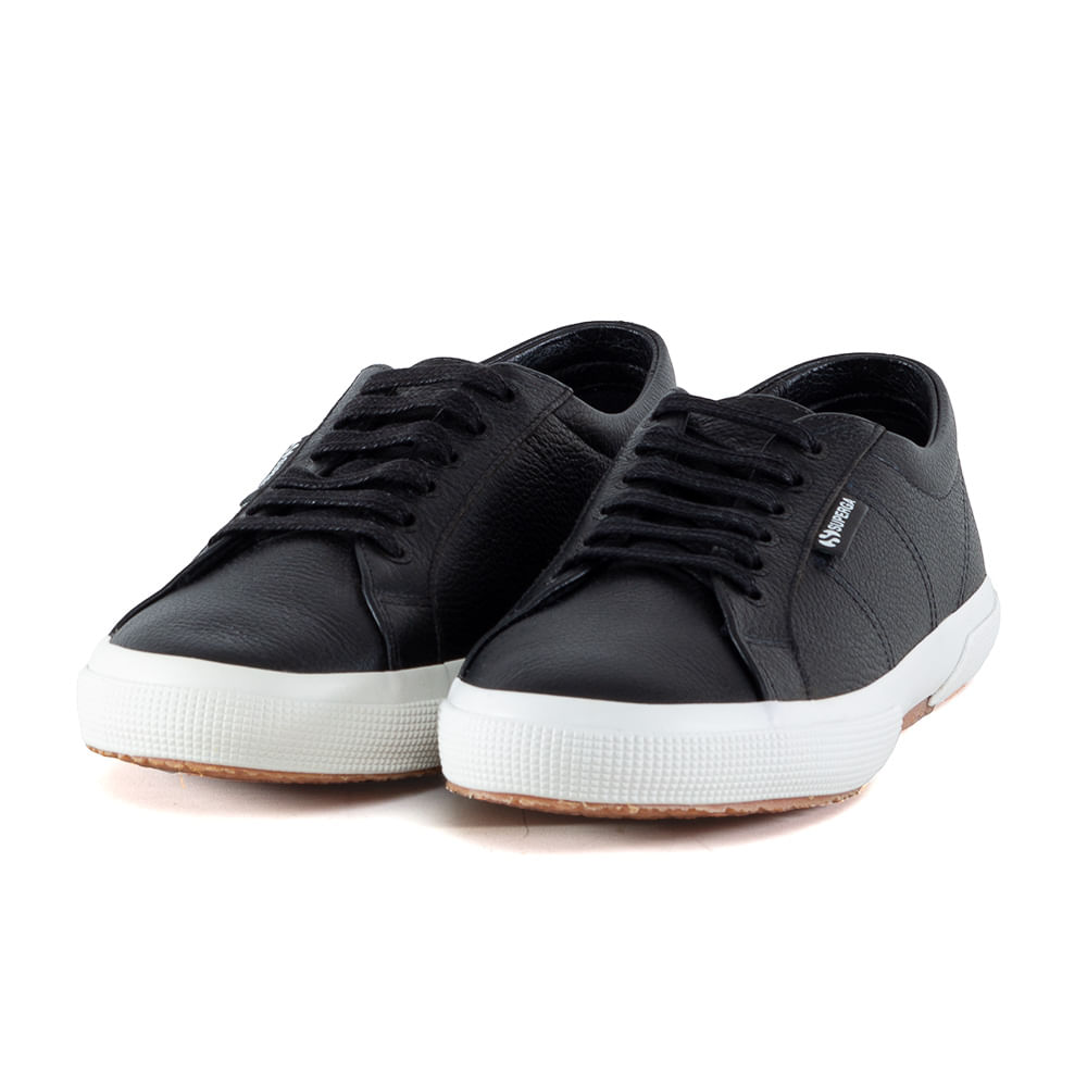 Tênis Superga 2750 Leather Preto - Espaco Tenis