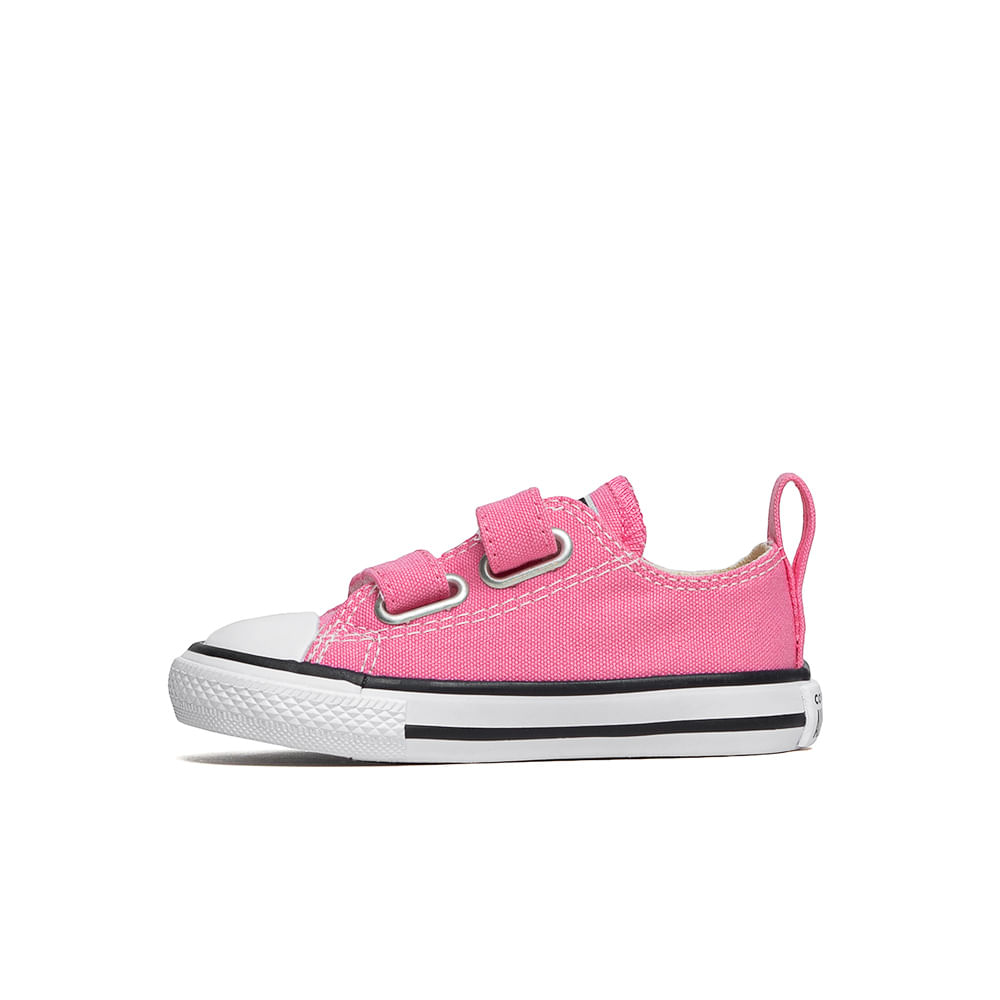 Tênis Converse Chuck Taylor All Star Kids 2v Rosa/Preto - Espaco Tenis