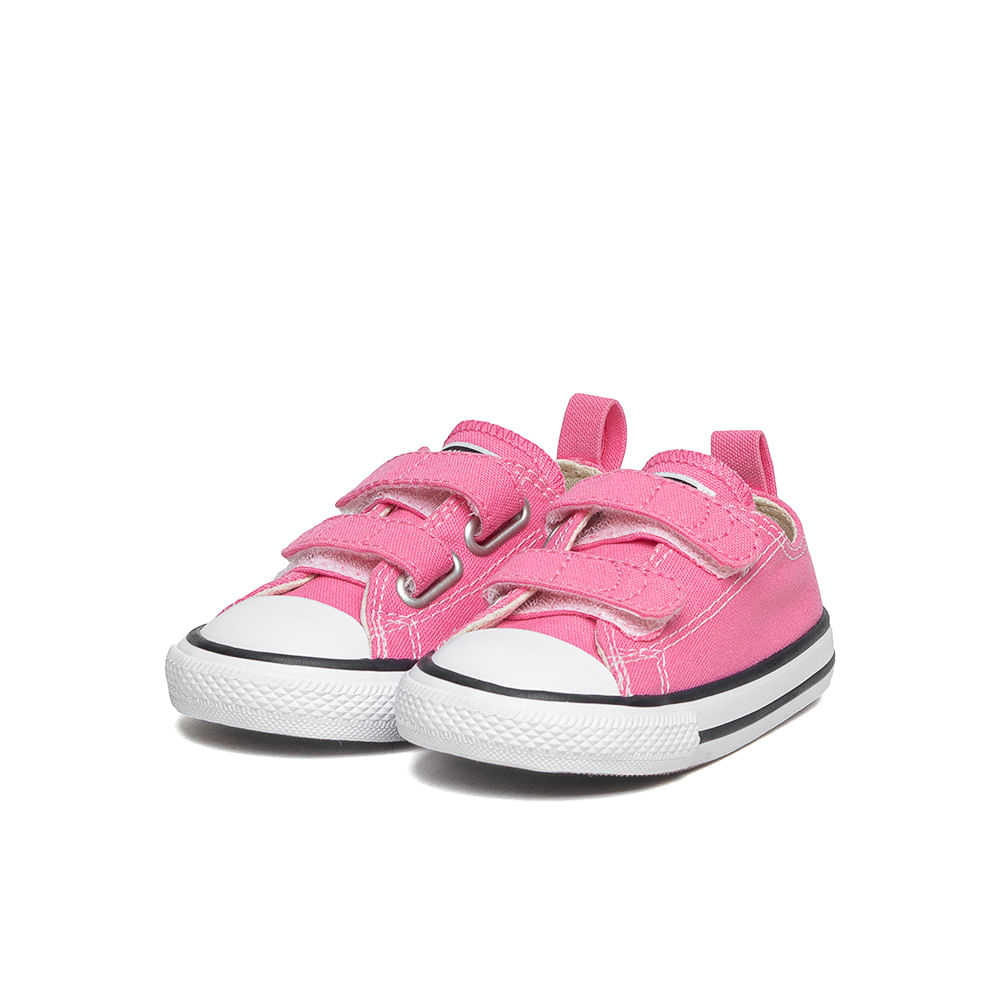 Tênis Converse Chuck Taylor All Star Kids 2v Rosa/Preto - Espaco Tenis