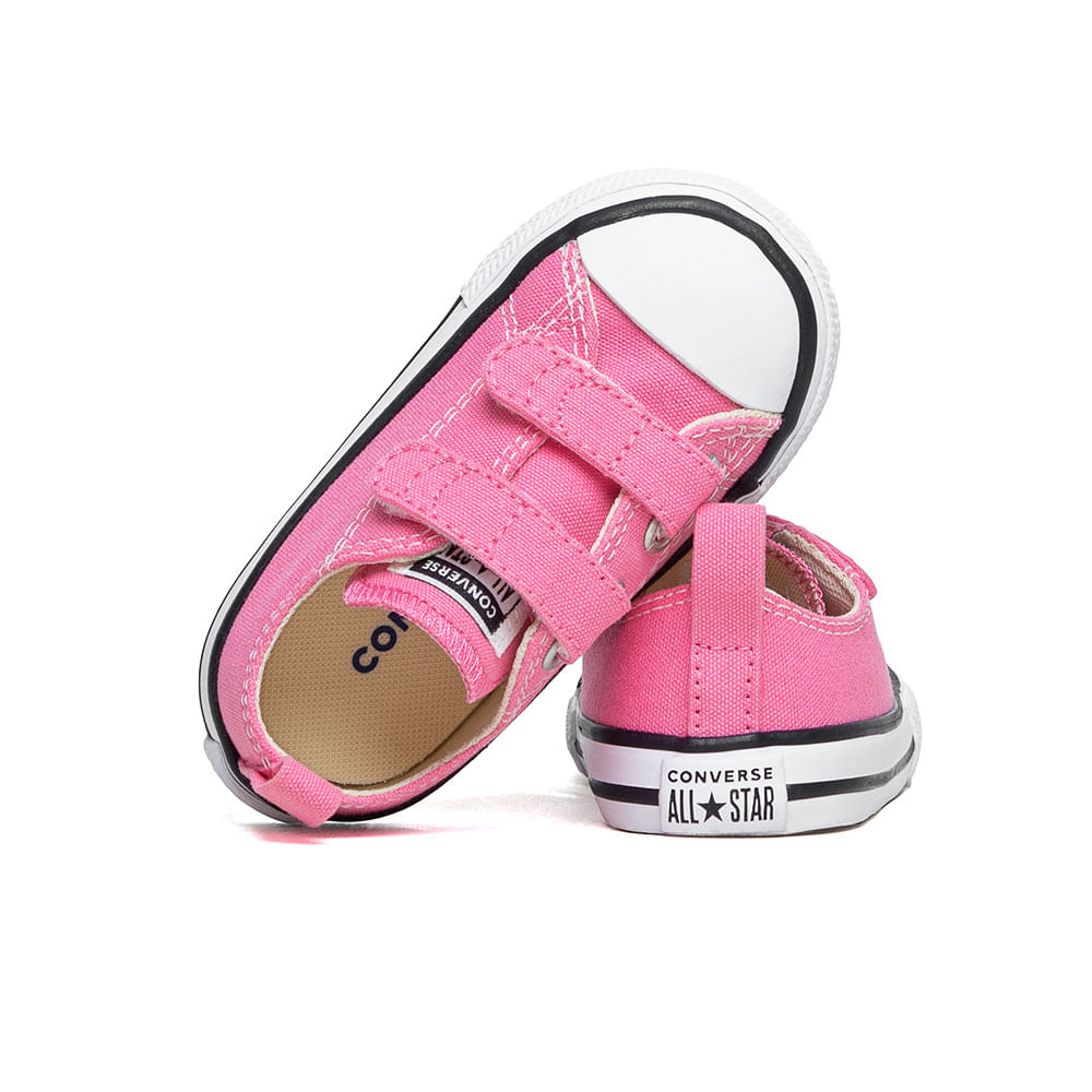 Tênis Converse Chuck Taylor All Star Kids 2v Rosa/Preto - Espaco Tenis