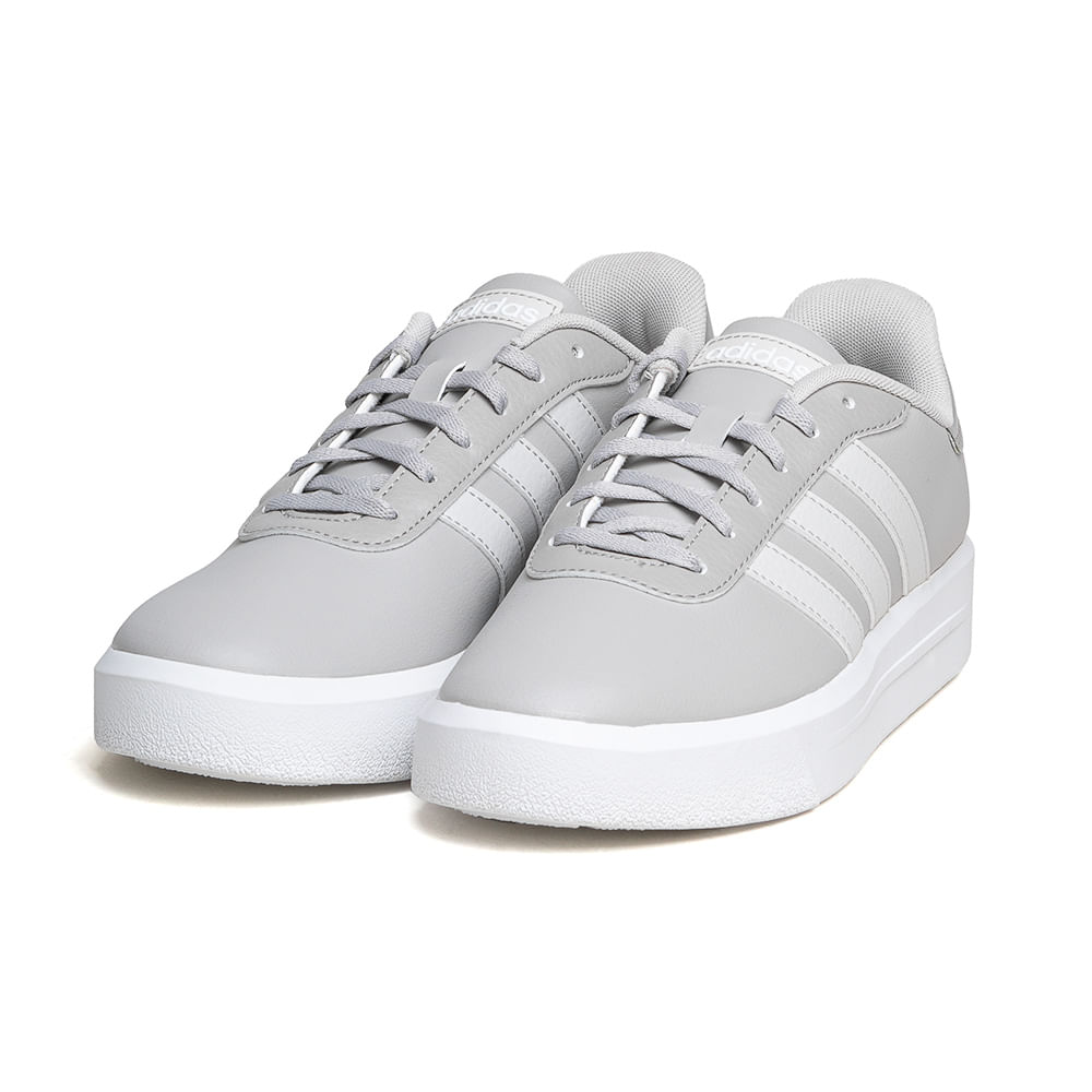 Tênis Adidas Essentials Court Platform Cinza/Branco - Espaco Tenis