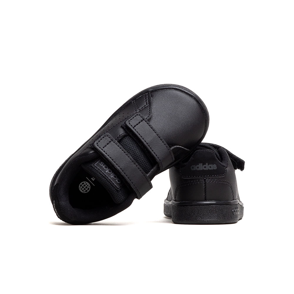 Tênis Adidas Kids Essentials Advantage Court Two Velcro Preto/Preto ...