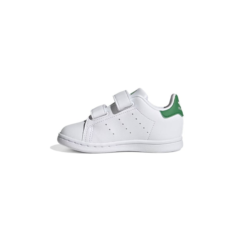 Tênis Adidas Originals Kids Stan Smith Velcro Branco/Verde - Espaco Tenis