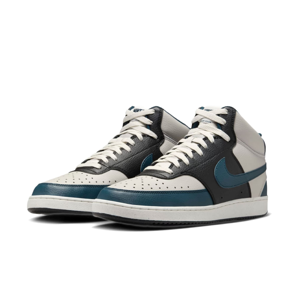 Tênis Nike Court Vision Mid Preto/Azul/Branco - Espaco Tenis